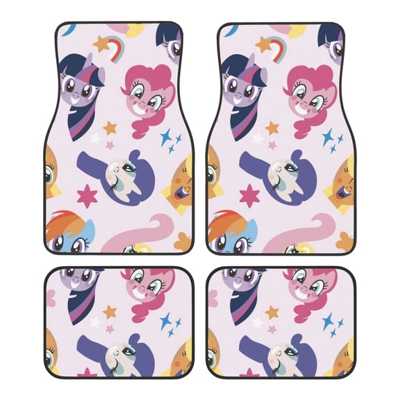 Car Floor Mats Set of 4Pcs, Unique Pattern Non Slip Front Rear Vehicle ...
