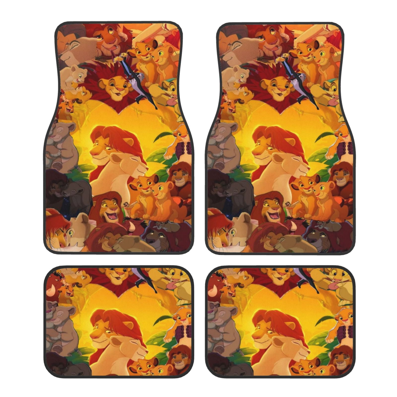 Car Floor Mats Set of 4Pcs, Unique Pattern Non Slip Front Rear Vehicle ...