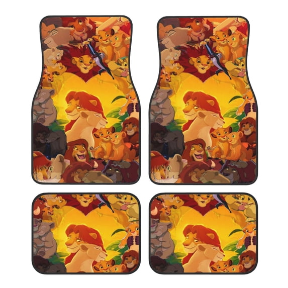 Car Floor Mats Set of 4Pcs, Unique Pattern Non Slip Front Rear Vehicle ...
