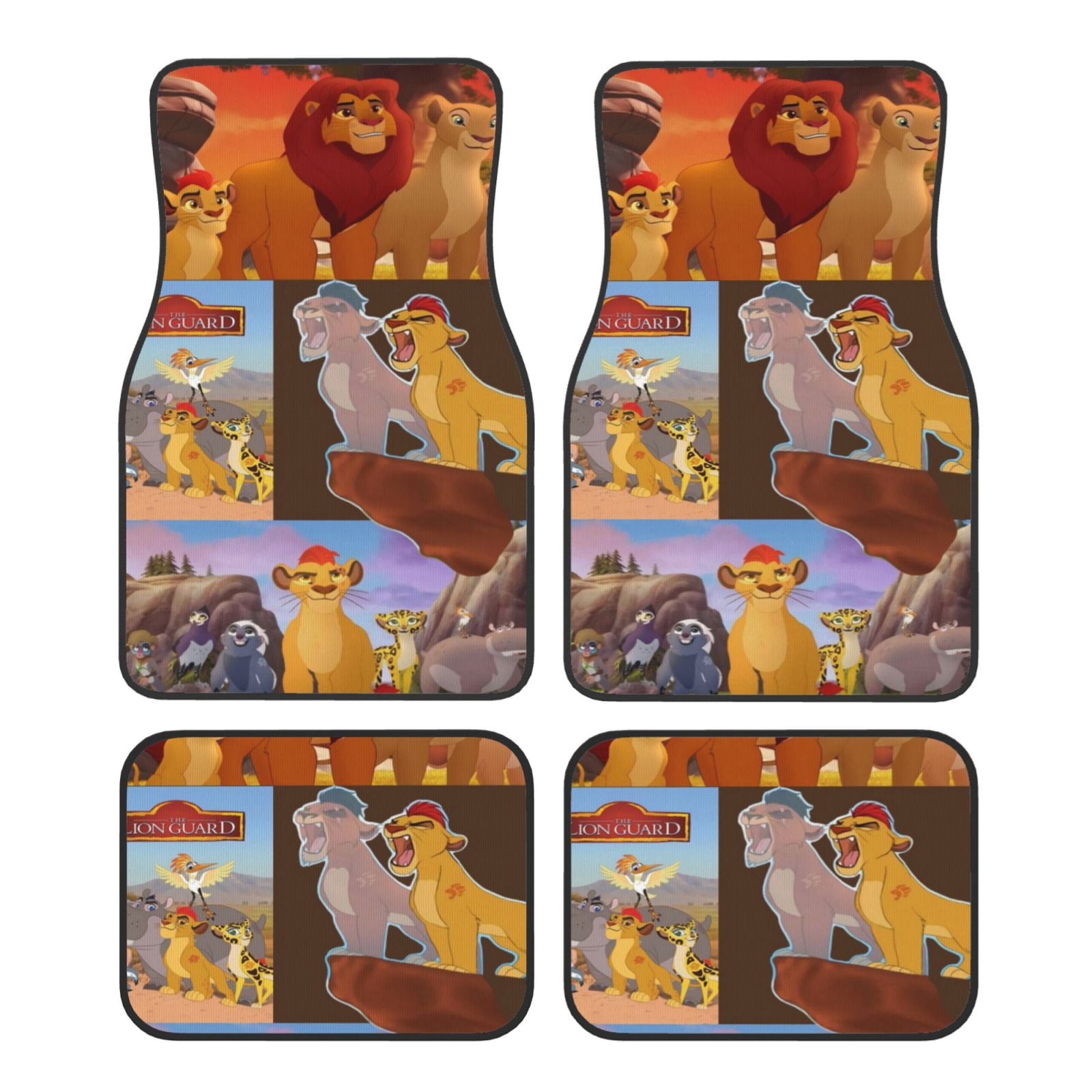 Car Floor Mats Set of 4Pcs, Unique Pattern Non Slip Front Rear Vehicle ...