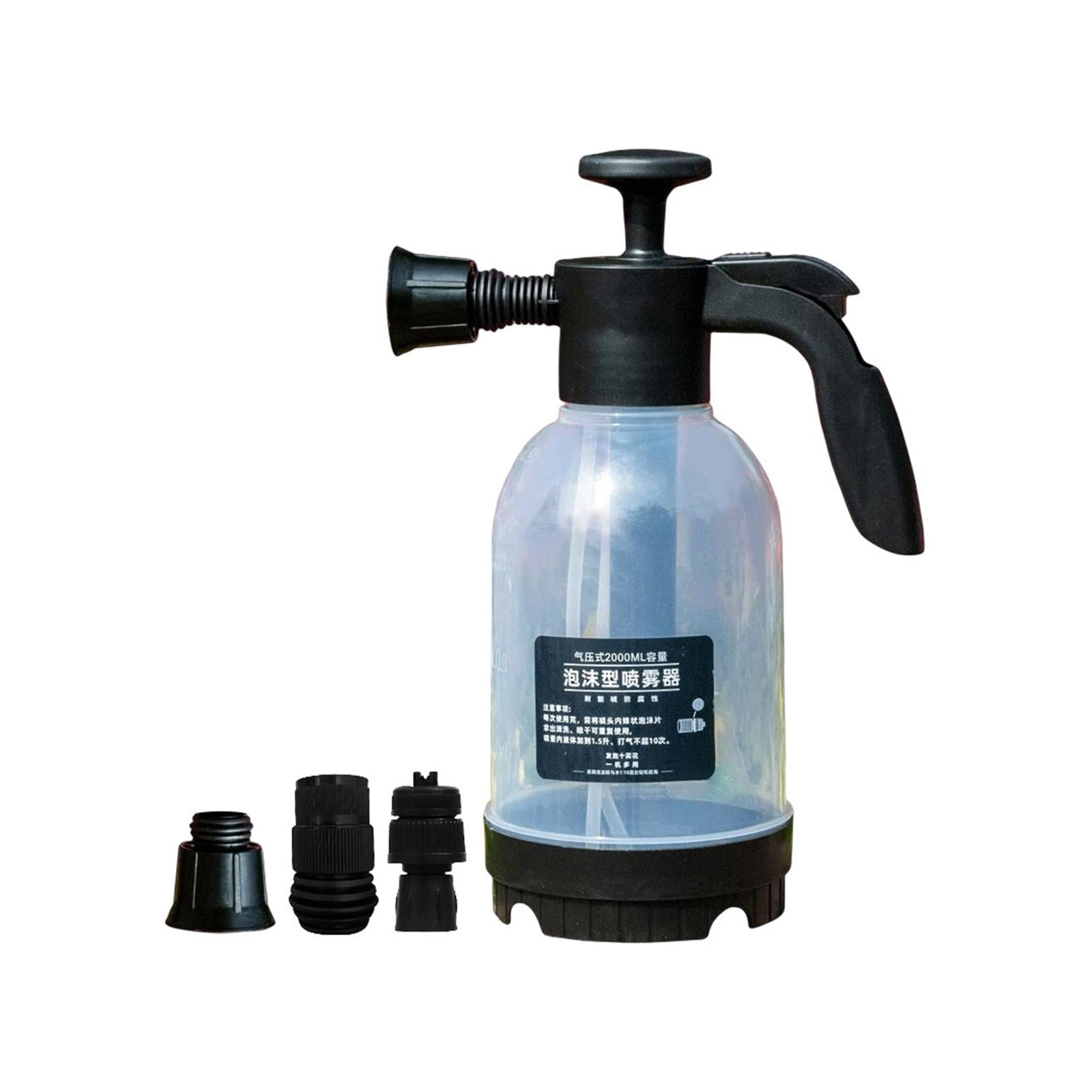 Car Foaming Pump Sprayer 2.0L with 3 Nozzle Transparent Bottle Measure ...