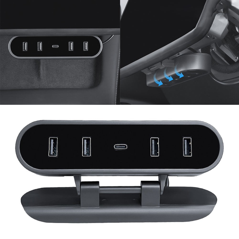 Car Foldable Charger Hub Under Screen Docking Station For Tesla For ...