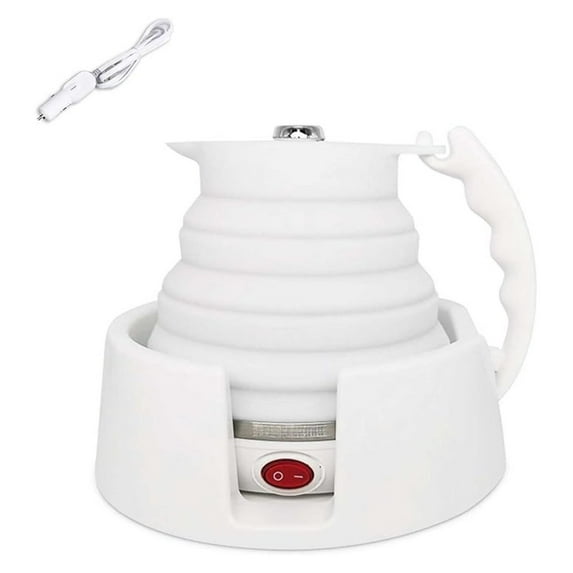 Car Foldable Electric Kettle, BPA-Free 450Ml Silicone Water Kettle with ...