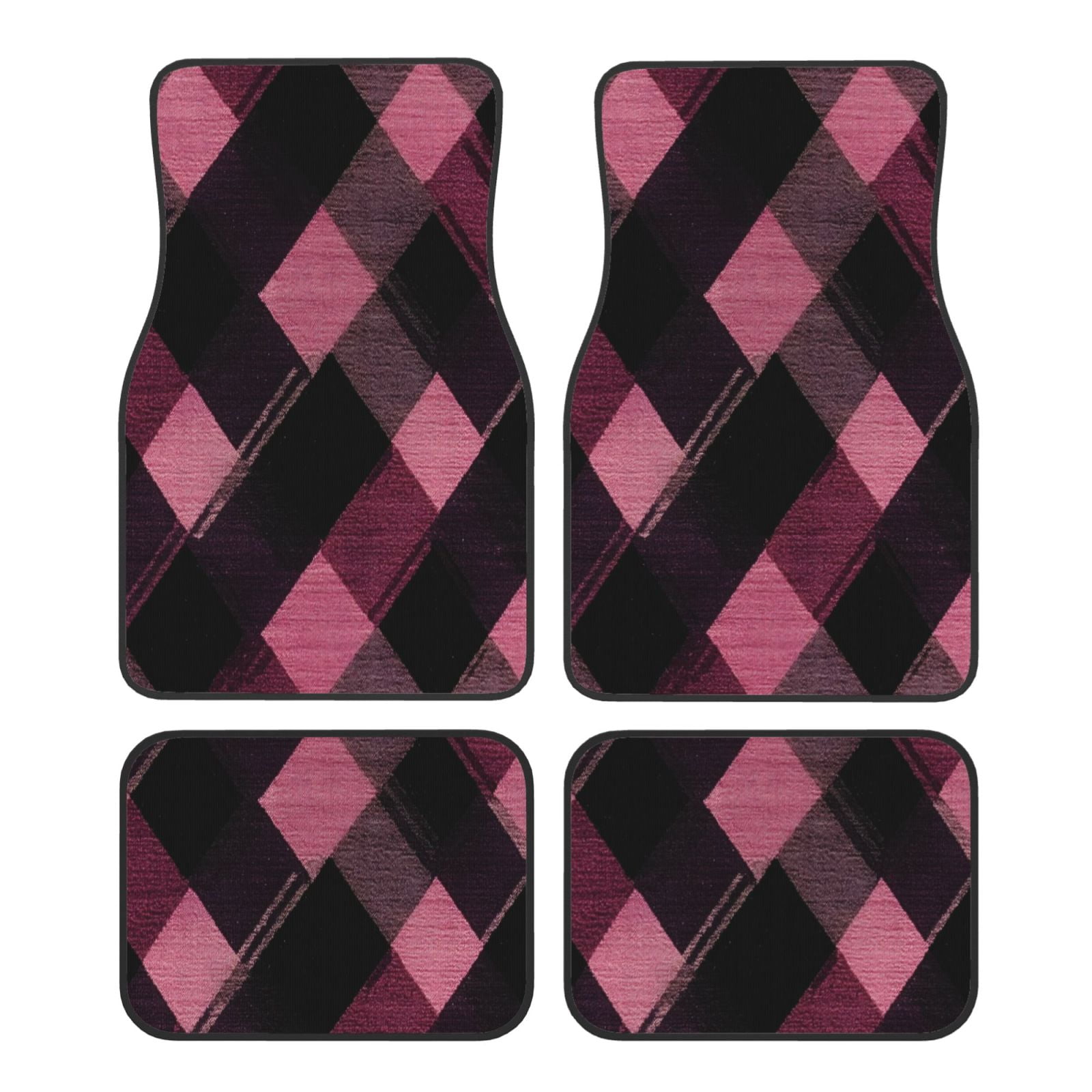 Car Foot Mat 4 Pcs Set Crystal Velvet Non Slip Bottom Quick Install ...