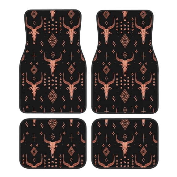 Car Foot Mat 4 Pcs Set Crystal Velvet Non Slip Bottom Quick Install ...