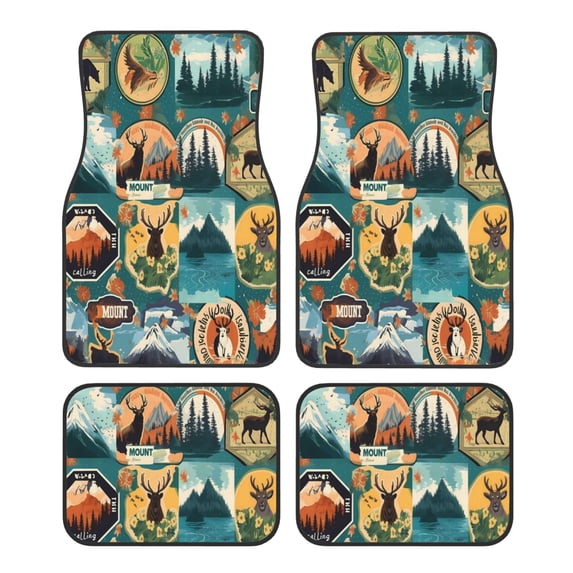 Car Foot Mat 4 Pcs Set Crystal Velvet Non Slip Bottom Quick Install ...