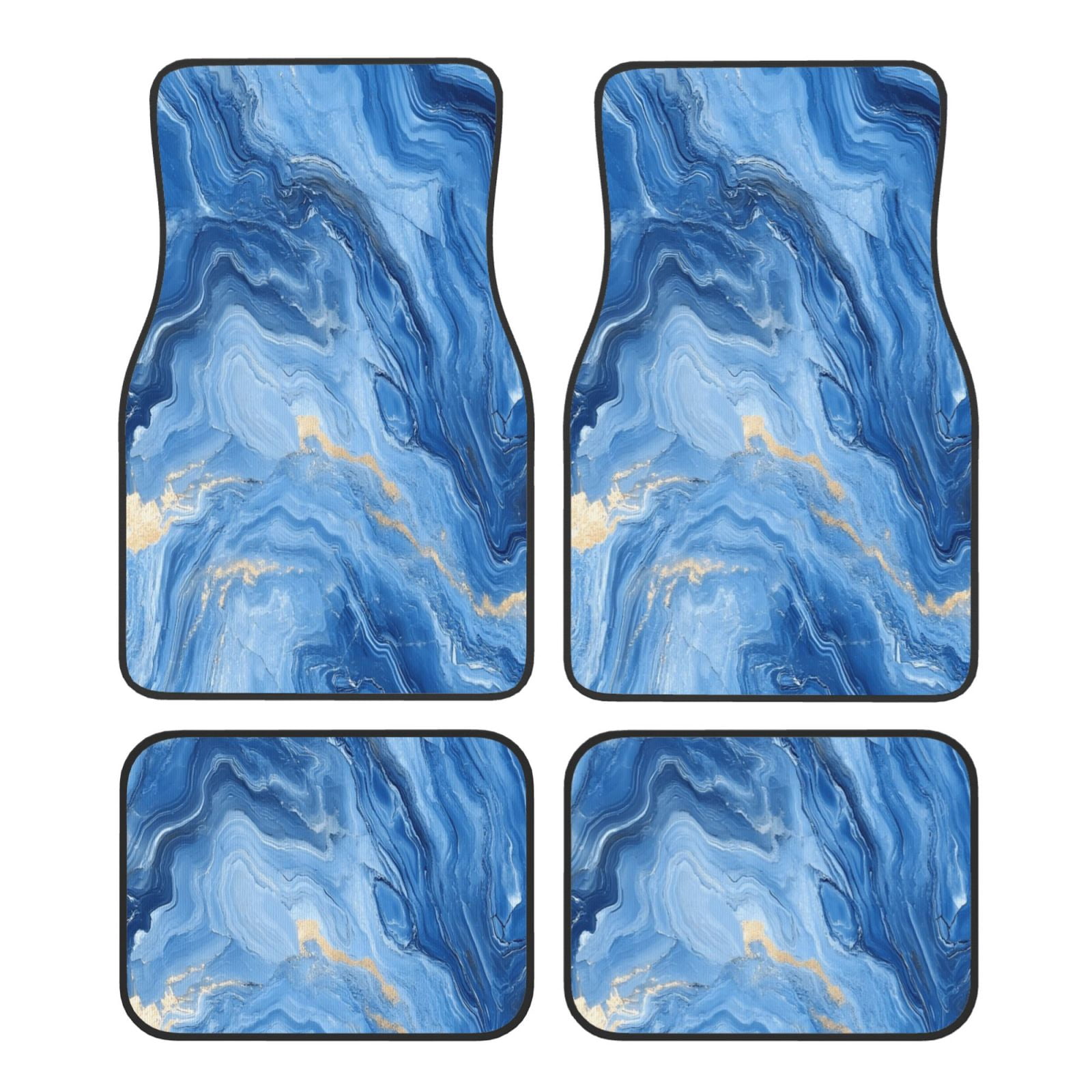 Car Foot Mat 4 Pcs Set Crystal Velvet Non Slip Bottom Quick Install ...