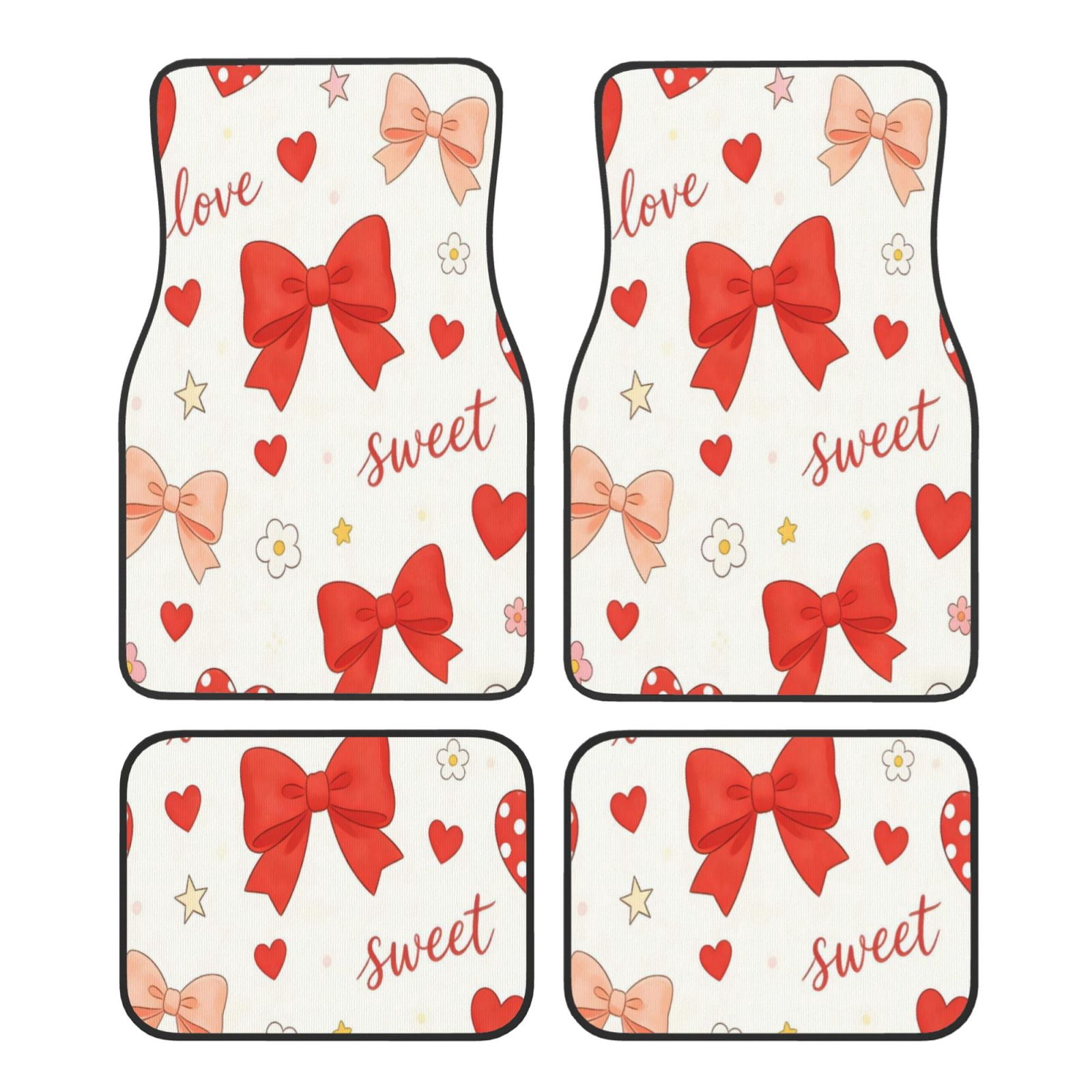 Car Foot Mat 4 Pcs Set Crystal Velvet Non Slip Bottom Quick Install ...