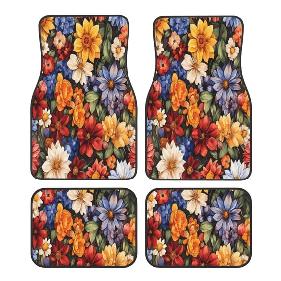 Car Foot Mat Four Piece Set Crystal Velvet Non Slip Bottom Quick ...