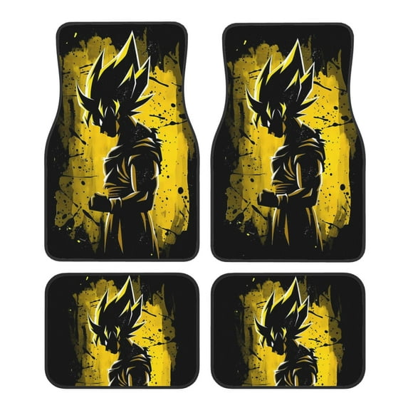 Car Foot Mat Four-Piece Set Drag_On Ball Z Decoration Non Slip Floor ...