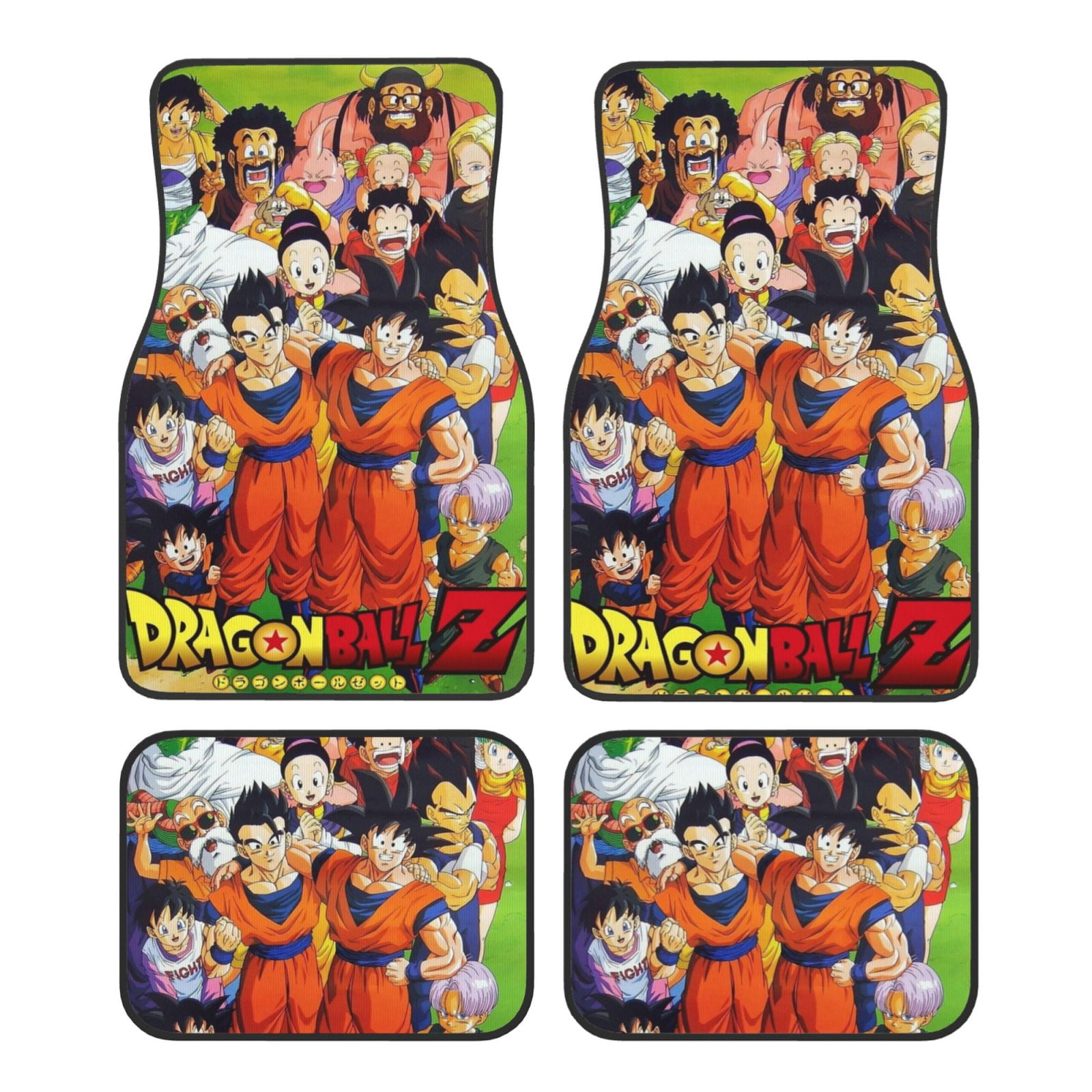 Car Foot Mat Four-Piece Set Drag_On Ball Z Decoration Non Slip Floor ...