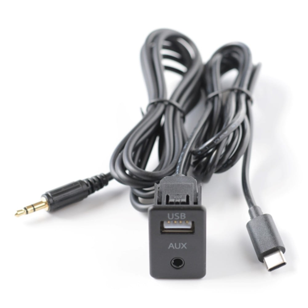 Car For Dash Mount Usb+Aux Port Panel Interface Extension 145Cm Cable Adapter - Walmart.com