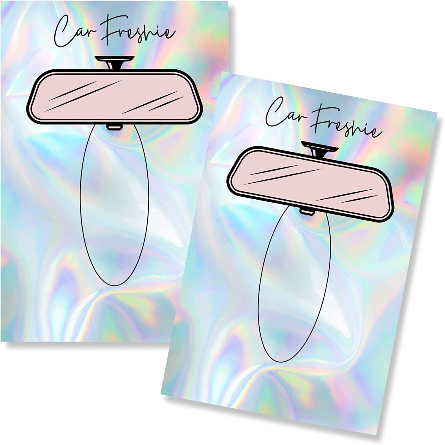 Car Freshie Cardstock Bag Inserts 30 pk Faux Holographic Background ...