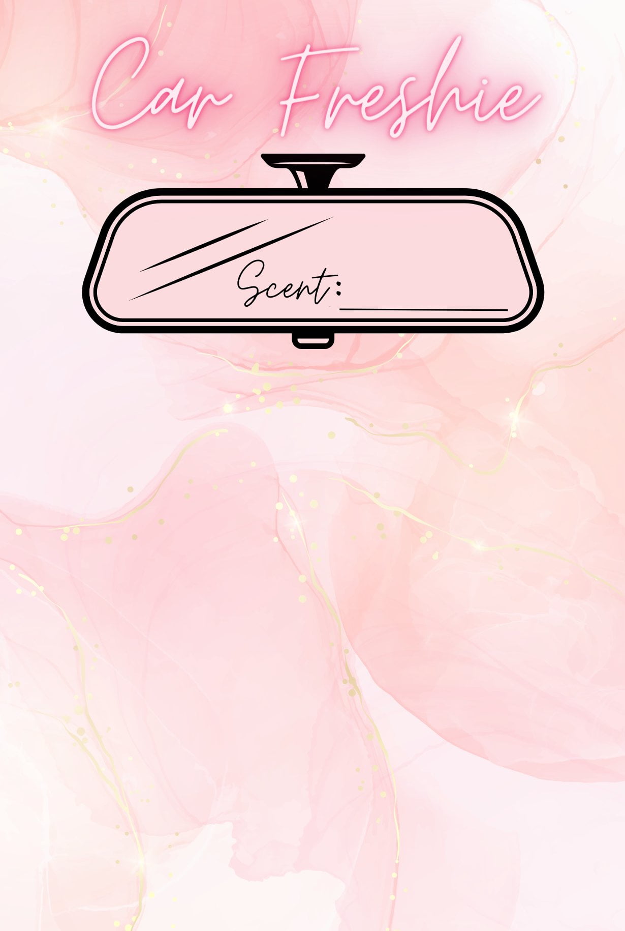 Car Freshie Insert Cards 50 pk 4x6 Modern Marble Gold, fits in 5x7 for ...