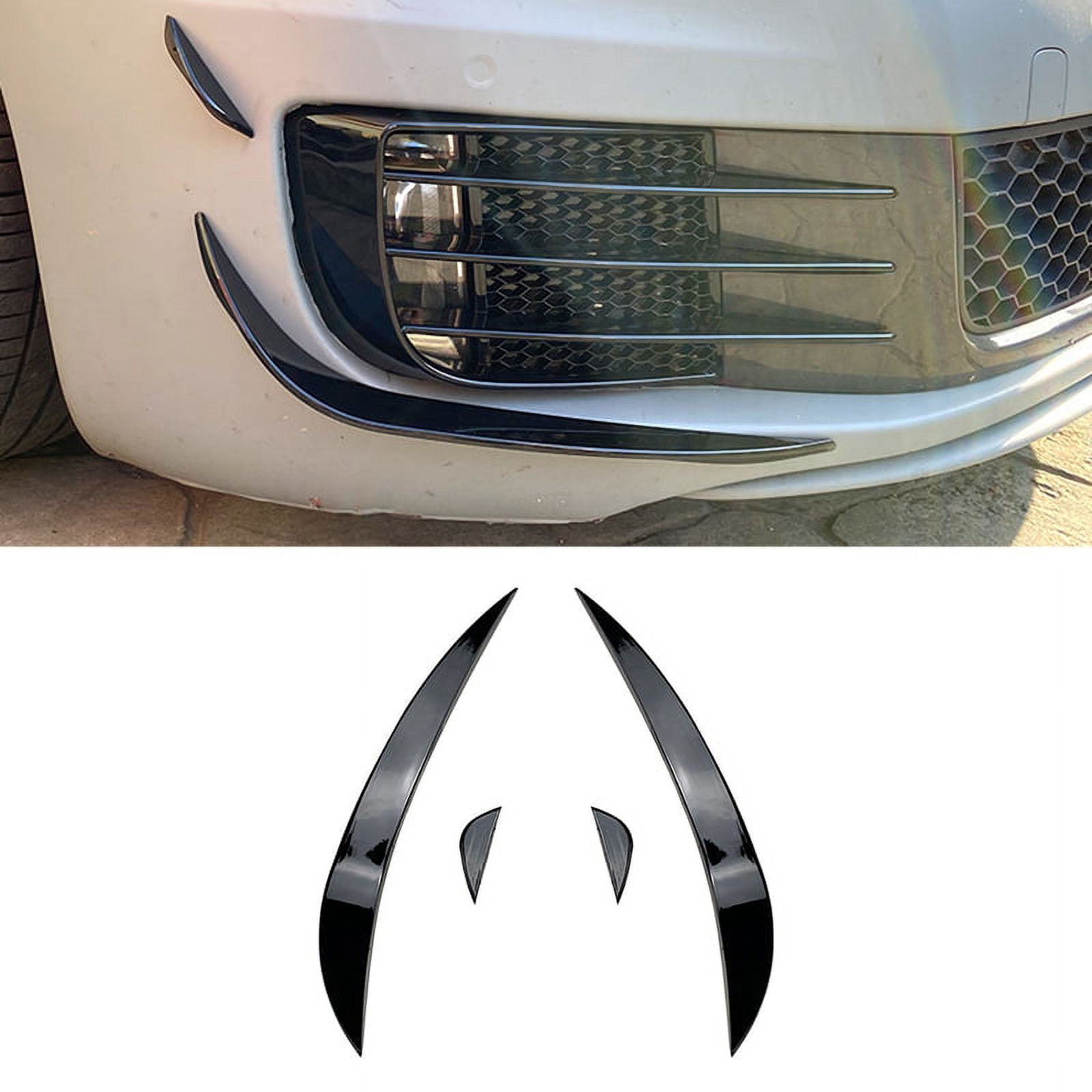 Car Front Bumper Canard Fins Flare Splitter Lip Spoiler for Golf MK6 GT ...