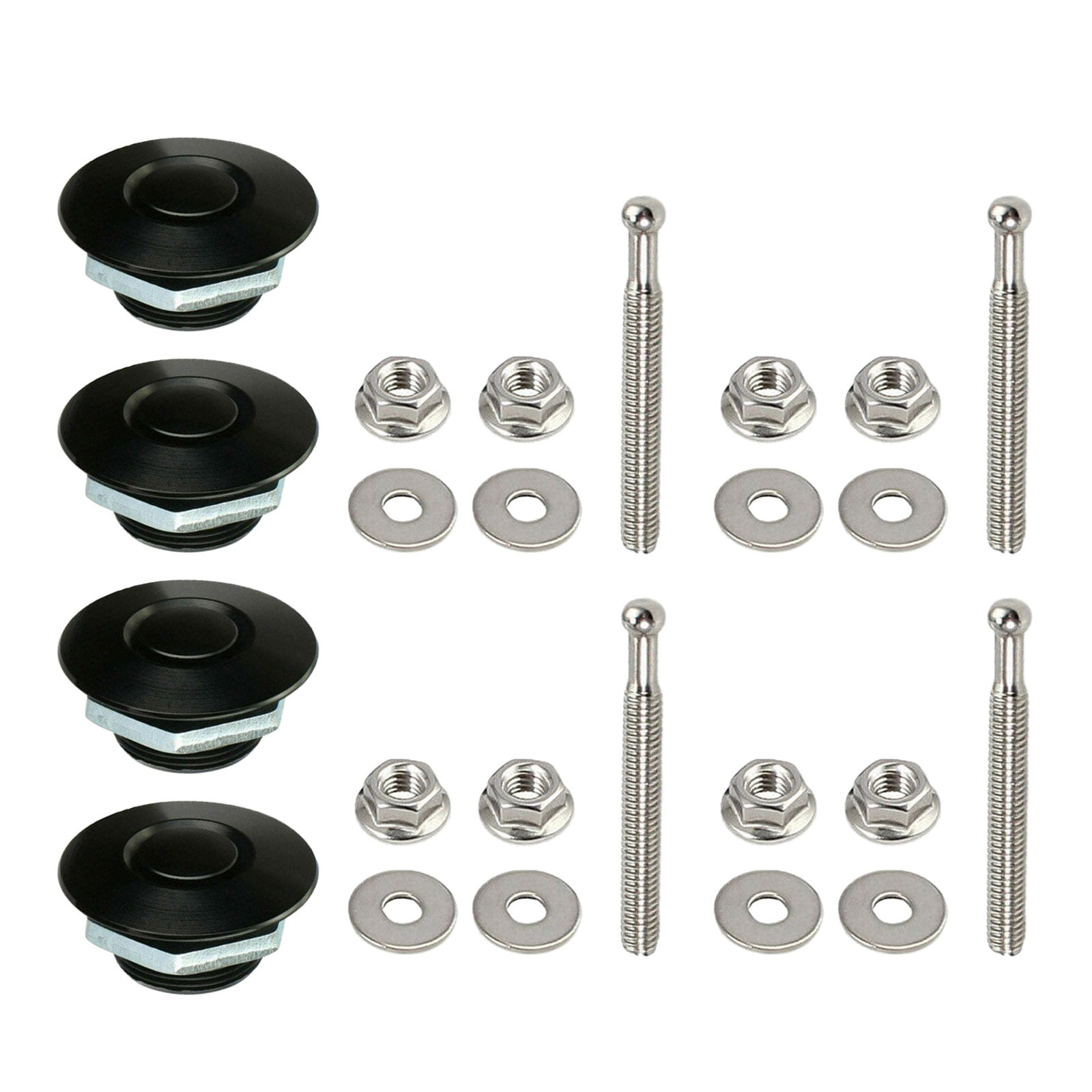 Car Front Bumper Hood Pin Aluminum Push Button Engine Bonnet Lock ...