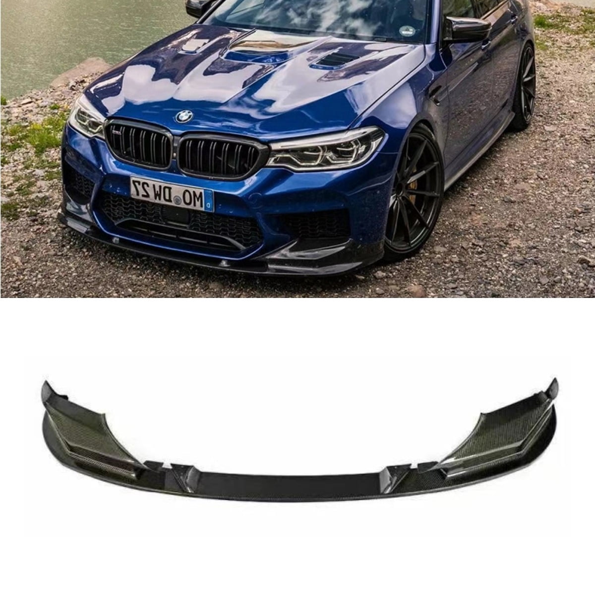 Car Front Bumper Lip Splitter Diffuser Spoiler Body Kit For BMW M5 F90 ...