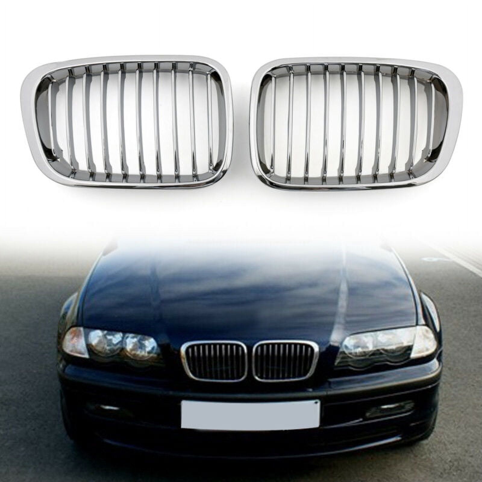 Car Front Fence Grill Grille Chrome For BMW E46 4 Doors 1998-2001 3 ...