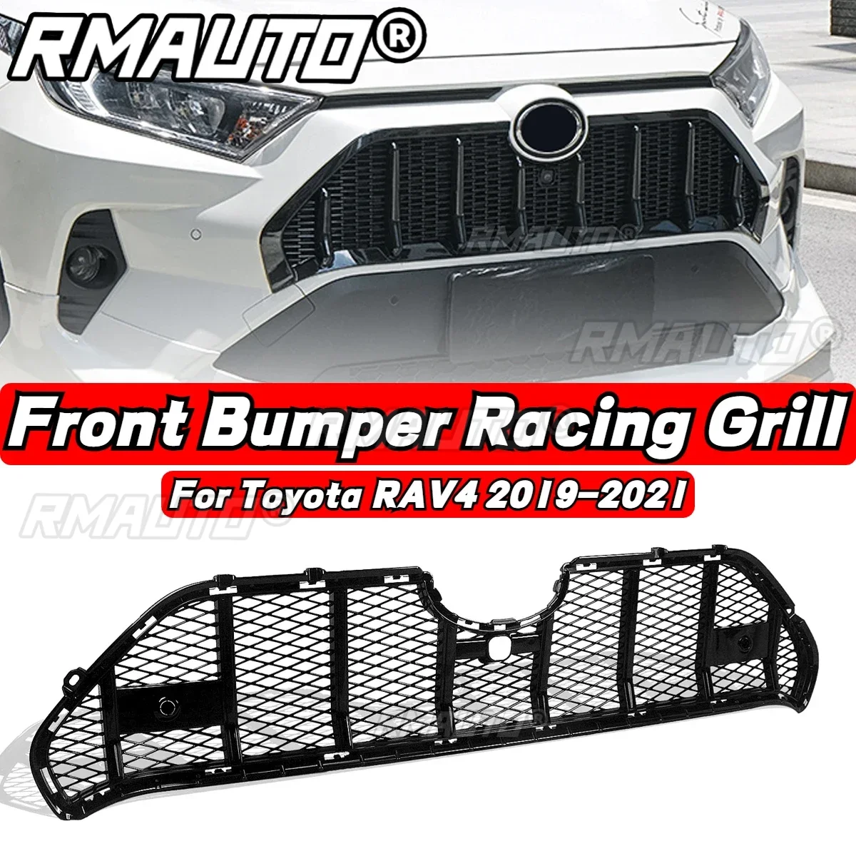 Car Front Grille Honeycomb Style Racing Grill Upper Bumper Hood Mesh ...