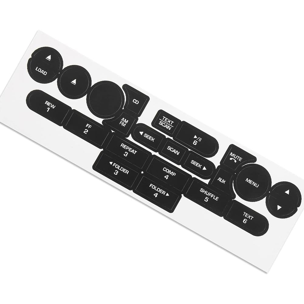 Car Front Radio Stereo KEF16 Button Repair Stickers Decals Waterproof ...