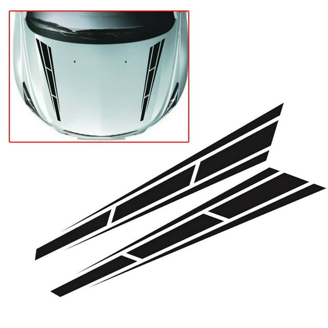 Car Front Stickers Racing Stripes Graphics Decor Hood Sticker ...