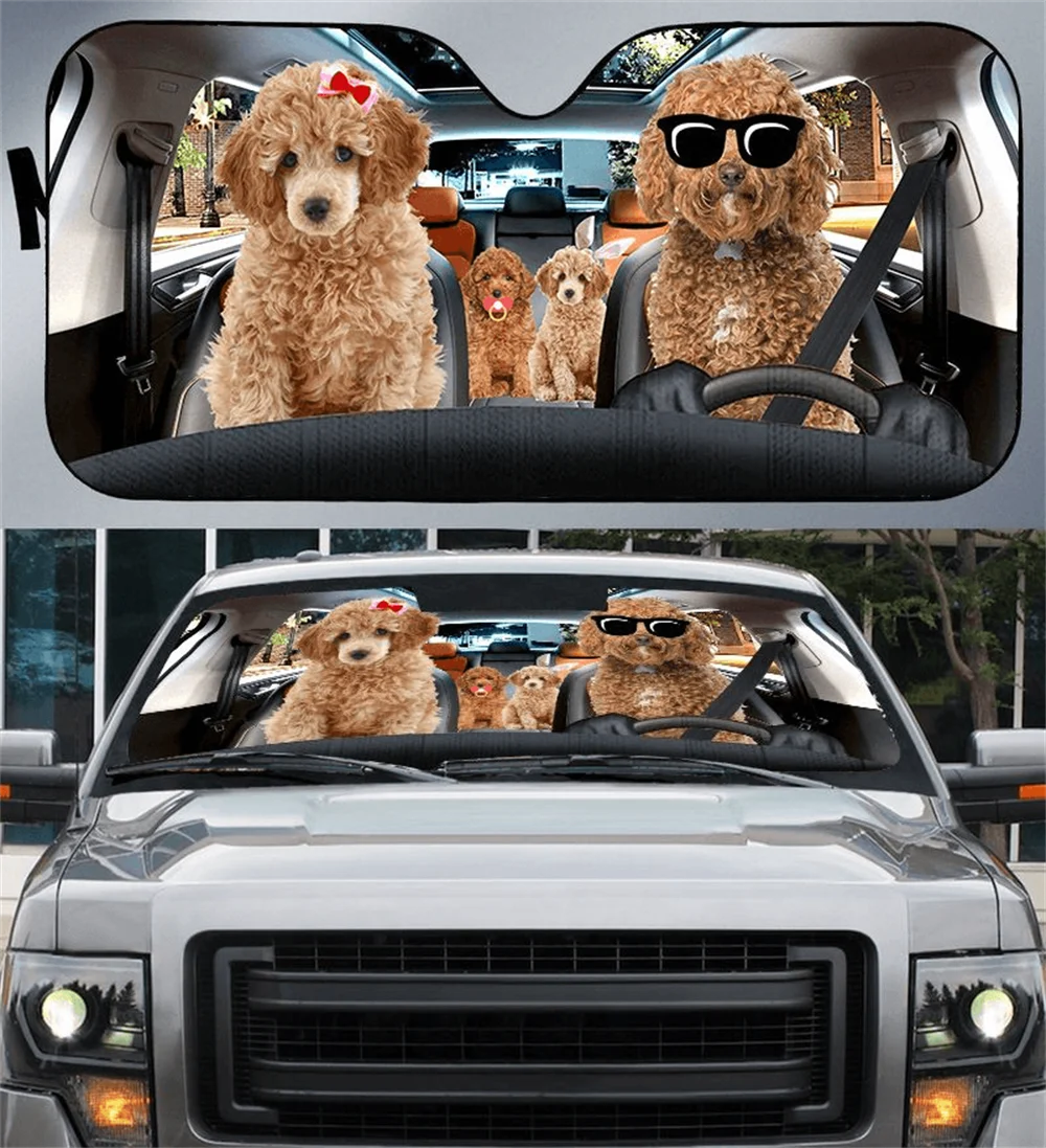 Car Front Window Sunshade Papillon Family 3D Pattern Foldable UV ...