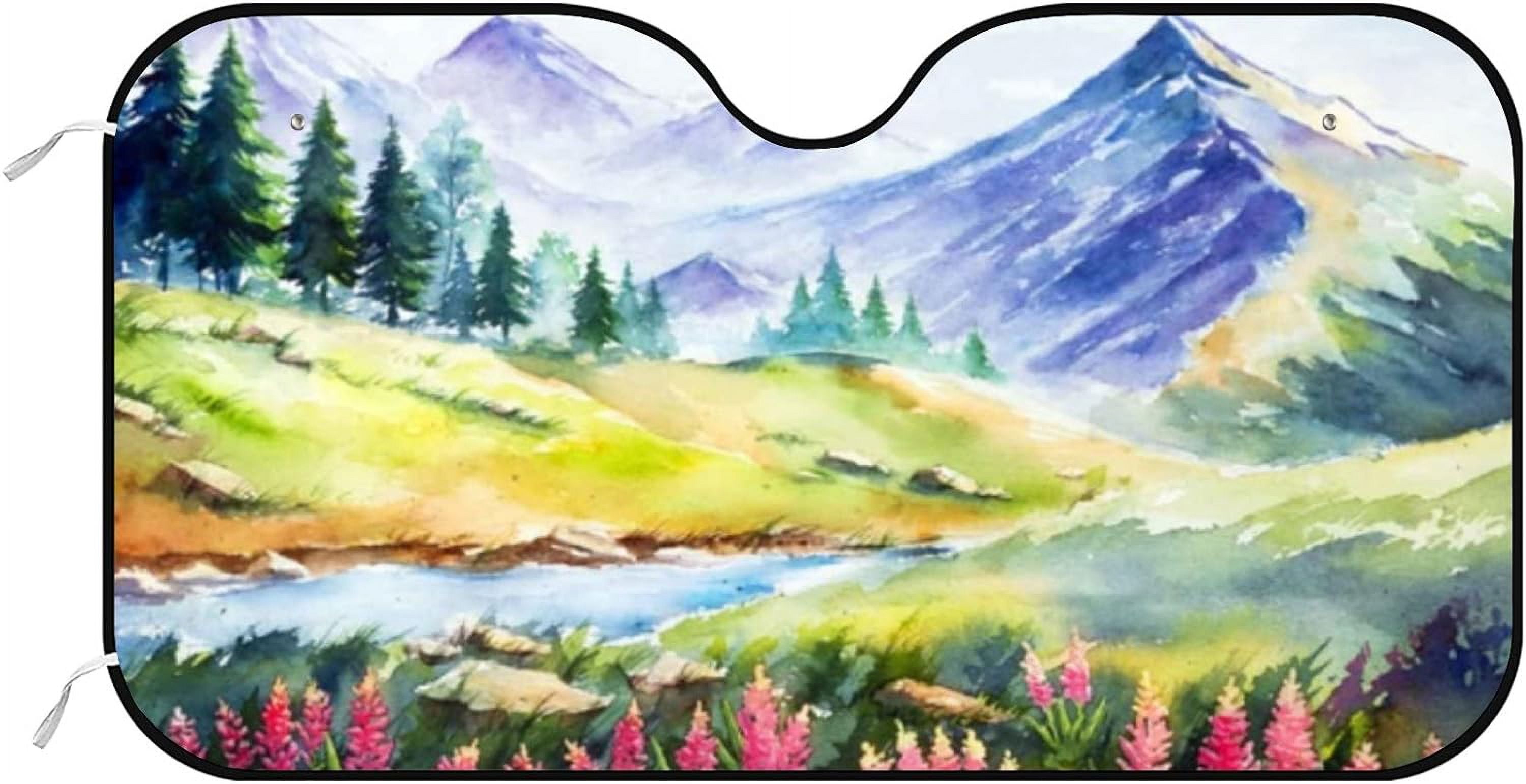 Car Front Windshield Sunshade UV Heat Protection, Foldable Auto ...