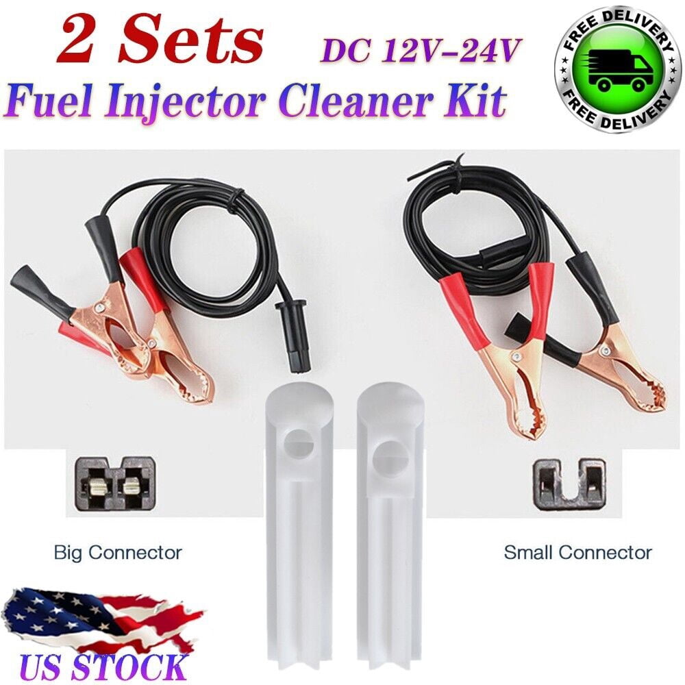 Car Fuel Injector Flush Cleaner Adapter Kit Set Vehicle Cleaners Tool ...