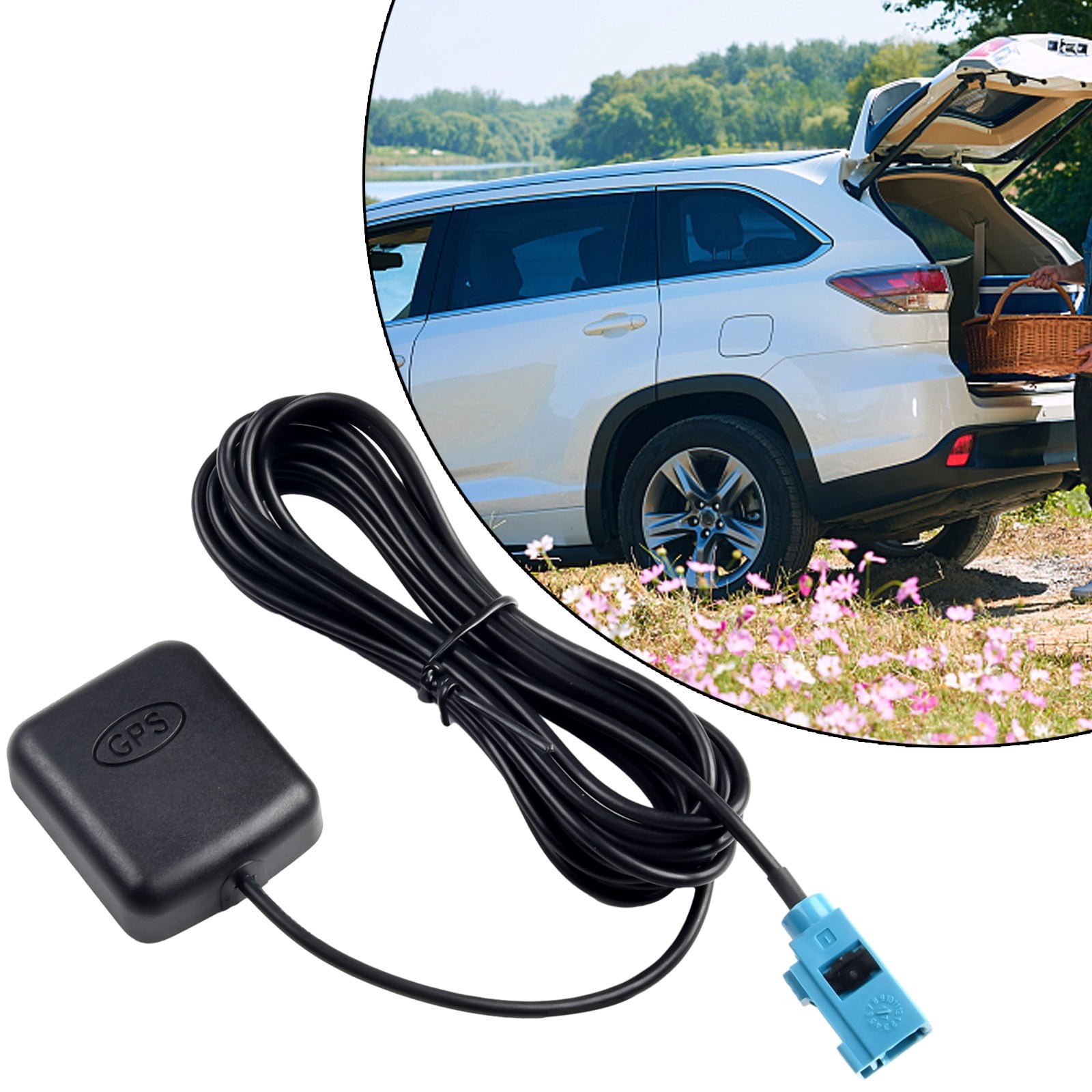 Car GPS Active Antenna Male Plug Connector Cable Antenna For Car DVD ...