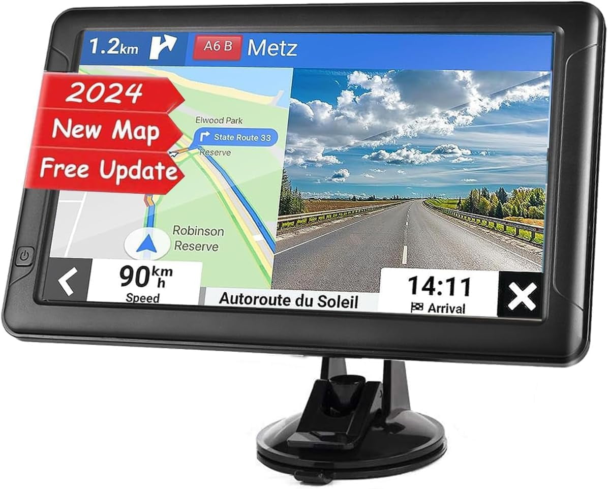 Car GPS Navigation Truck RV, GPS Navigator with 9 inch, 2024 Maps (Free ...