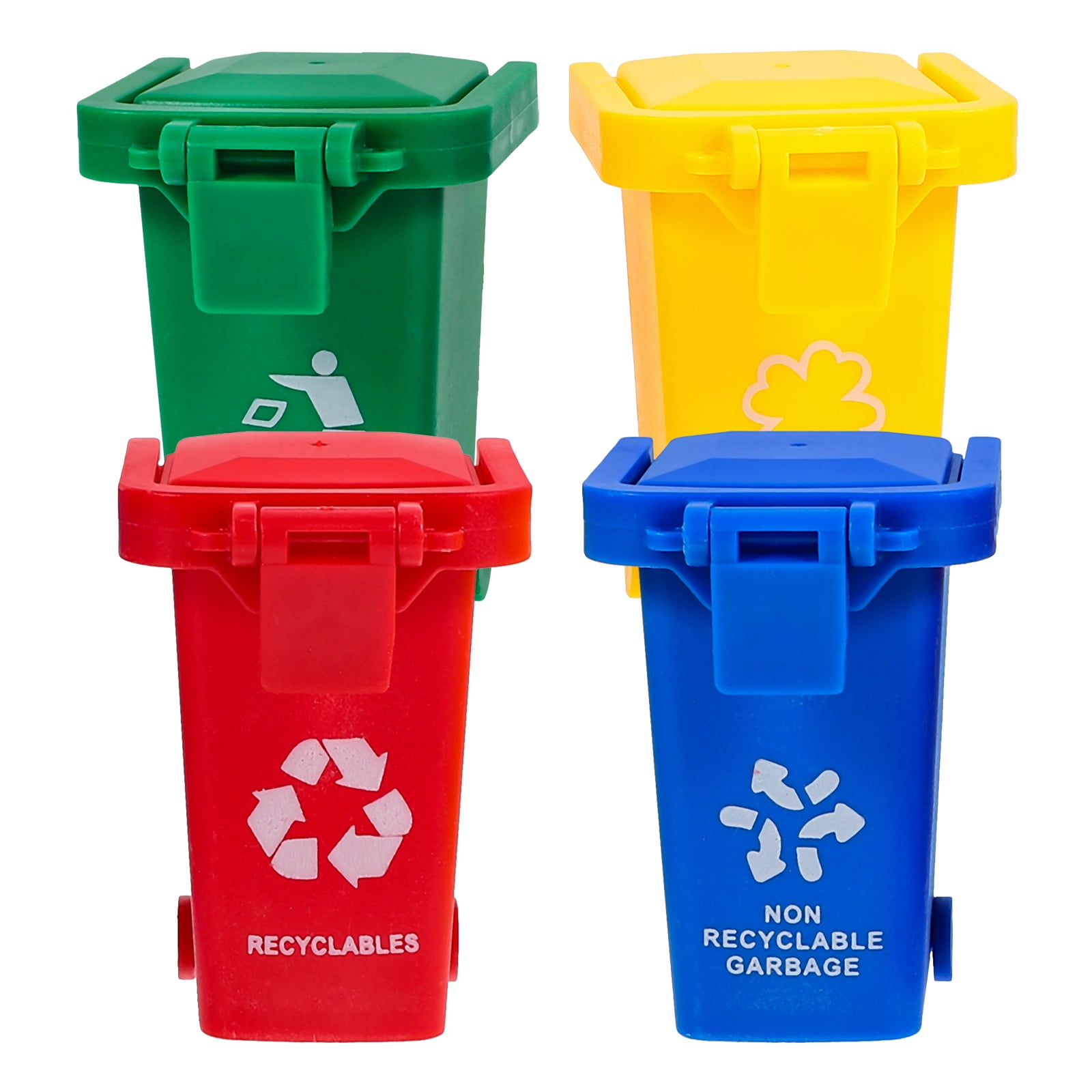 LEORX Garbage Bins Toy Plastic 4Pcs 2.6x2.4x1.8in - Walmart.com