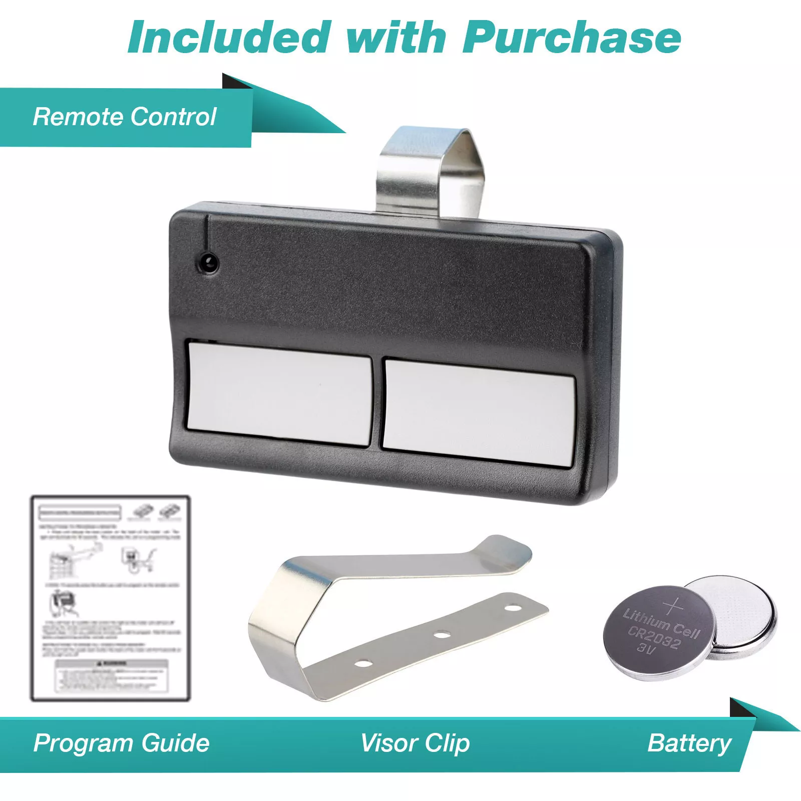 Car Garage Door Gate Remote Opener Control Clicker for Liftmaster 972LM ...