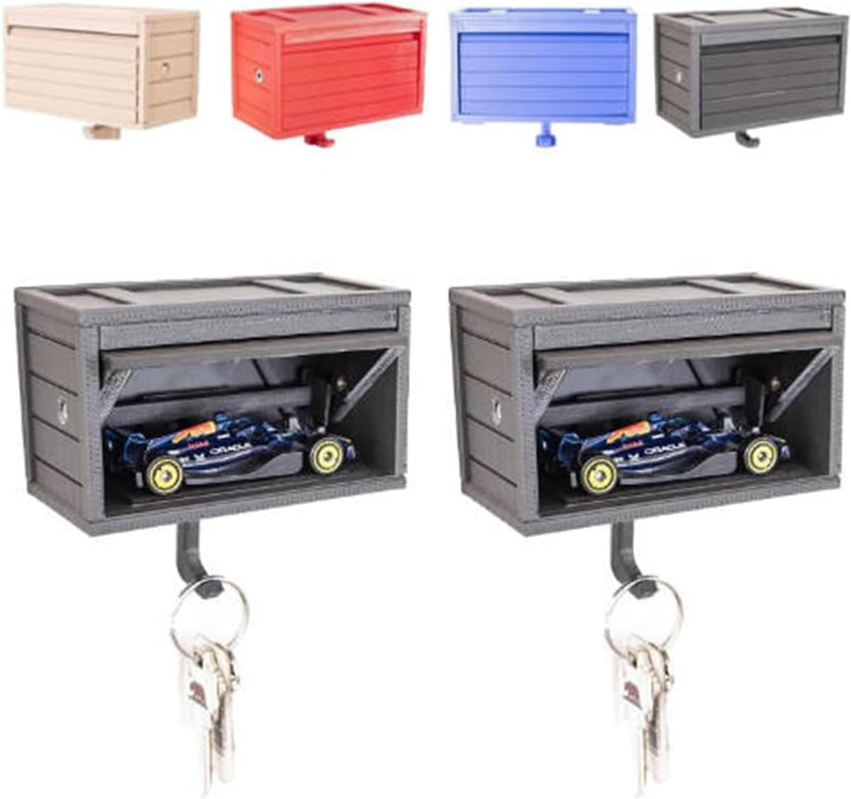 Car Garage Key Holder with Opening Door,3D Printed Automatic Key Rack ...