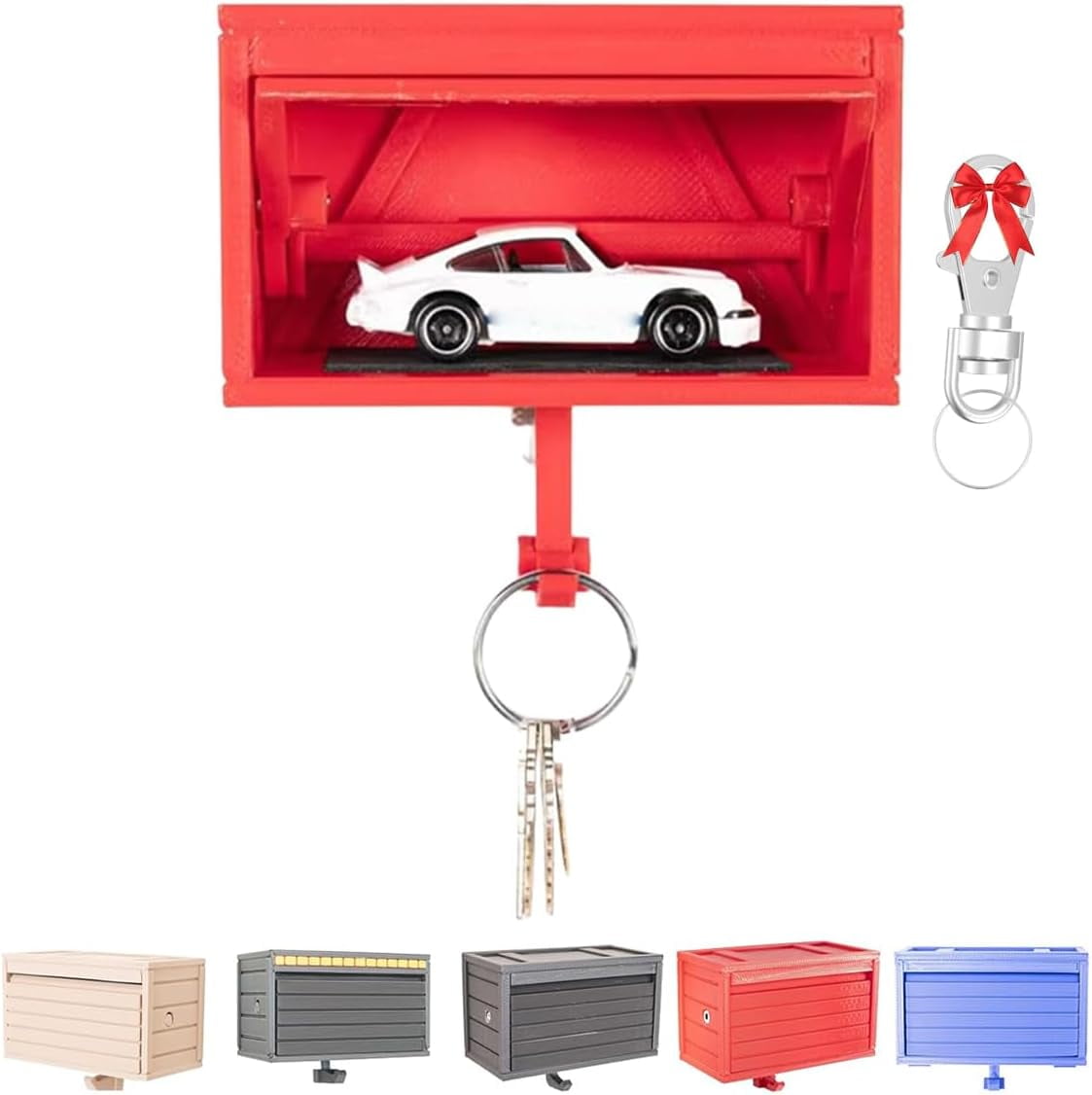 Car Garage Key Holder with Opening Door,Car Key Holder for Wall,3D Key ...