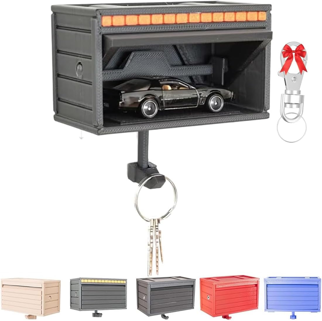 Car Garage Key Holder with Opening Door,Car Key Holder for Wall,3D Key ...