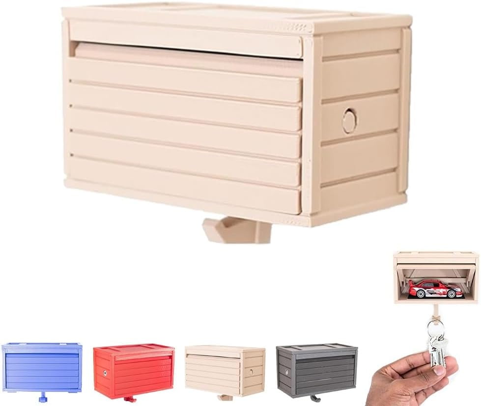 Car Garage Key Holder with Opening Door,Easy Installation Key Rack for ...