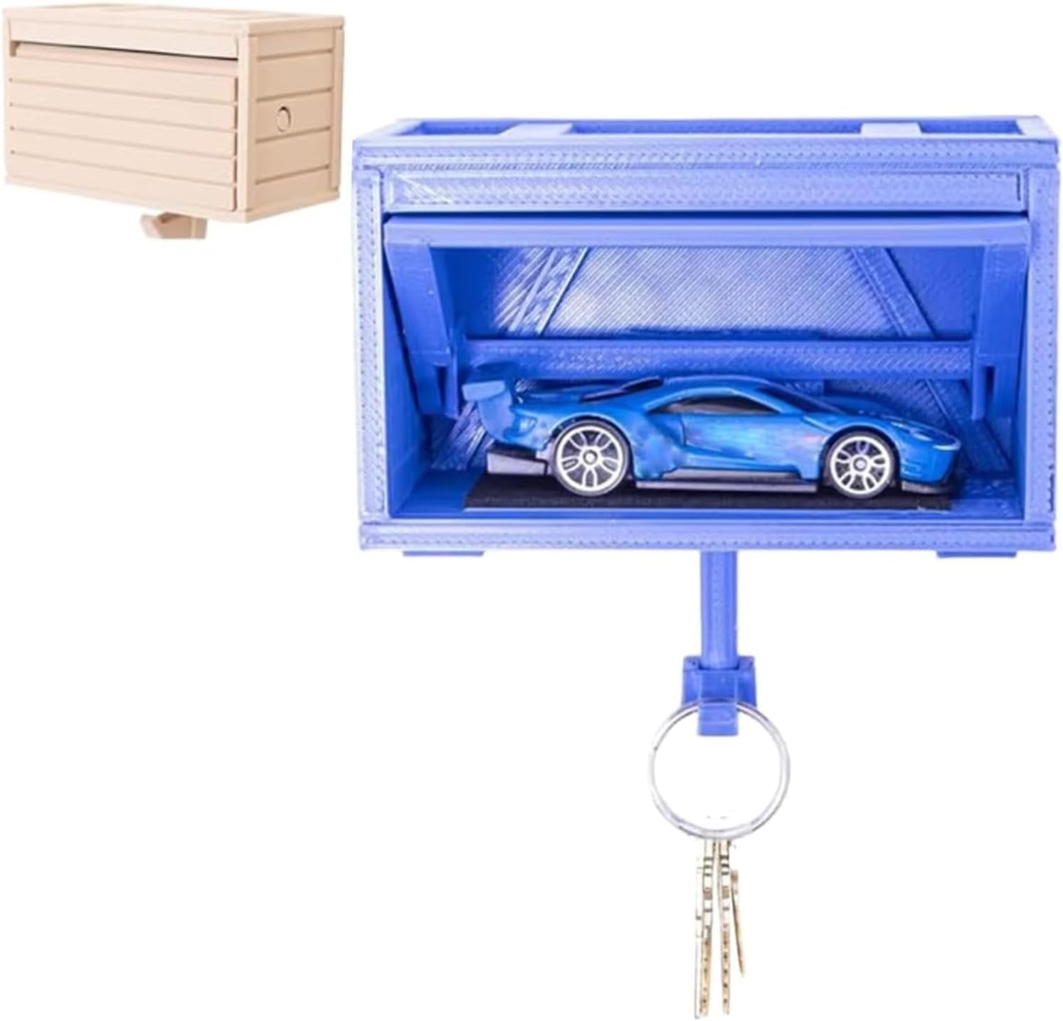 Car Garage Key Holder with Opening Door, Key Holder for Wall, Key Hold ...