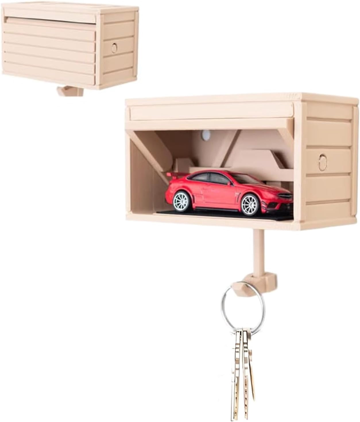 Car Garage Key Holder with Opening Door, Key Holder for Wall, Key Hold ...