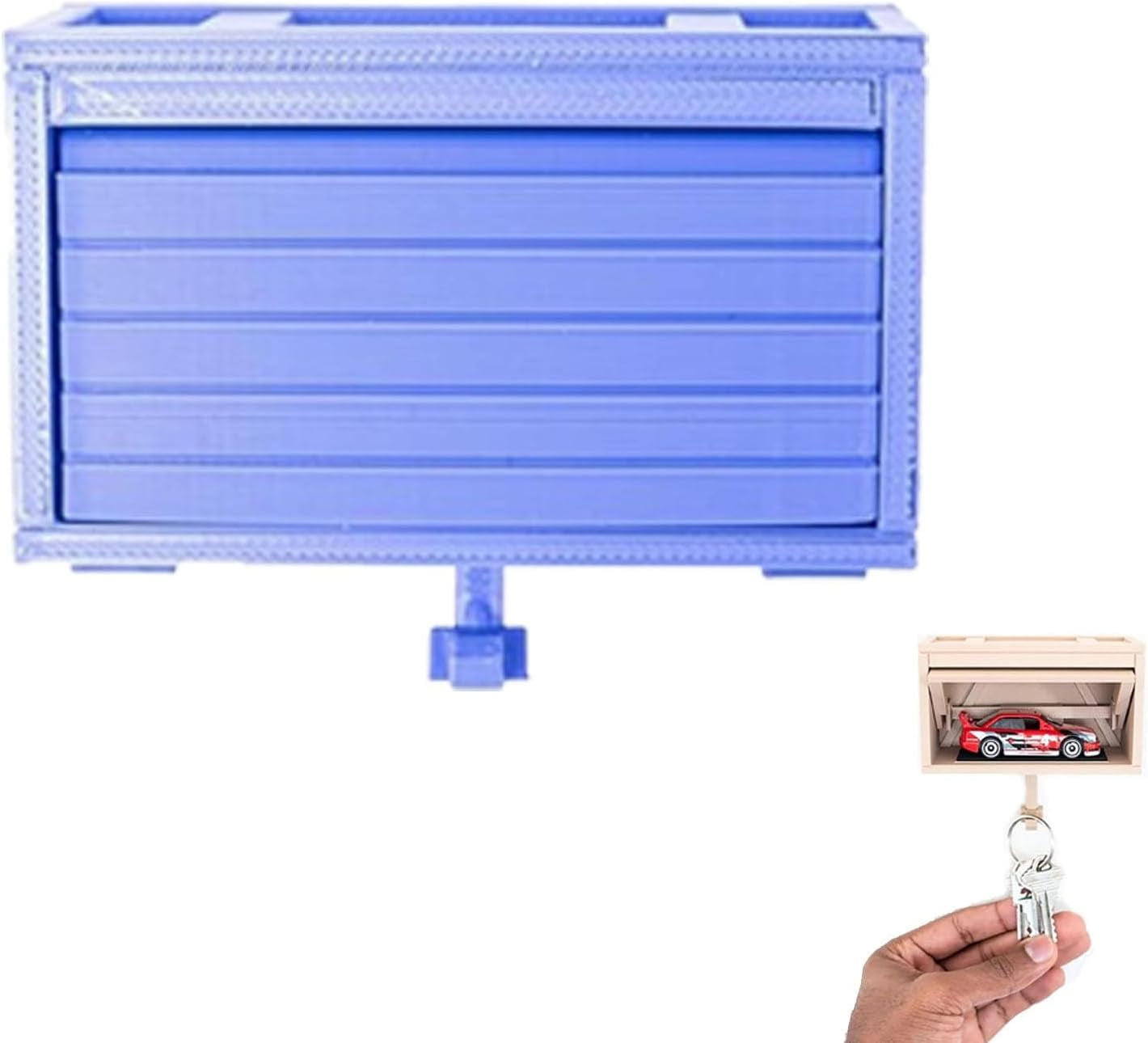 Car Garage Key Holder with Opening Door, Key Holder for Wall with ...