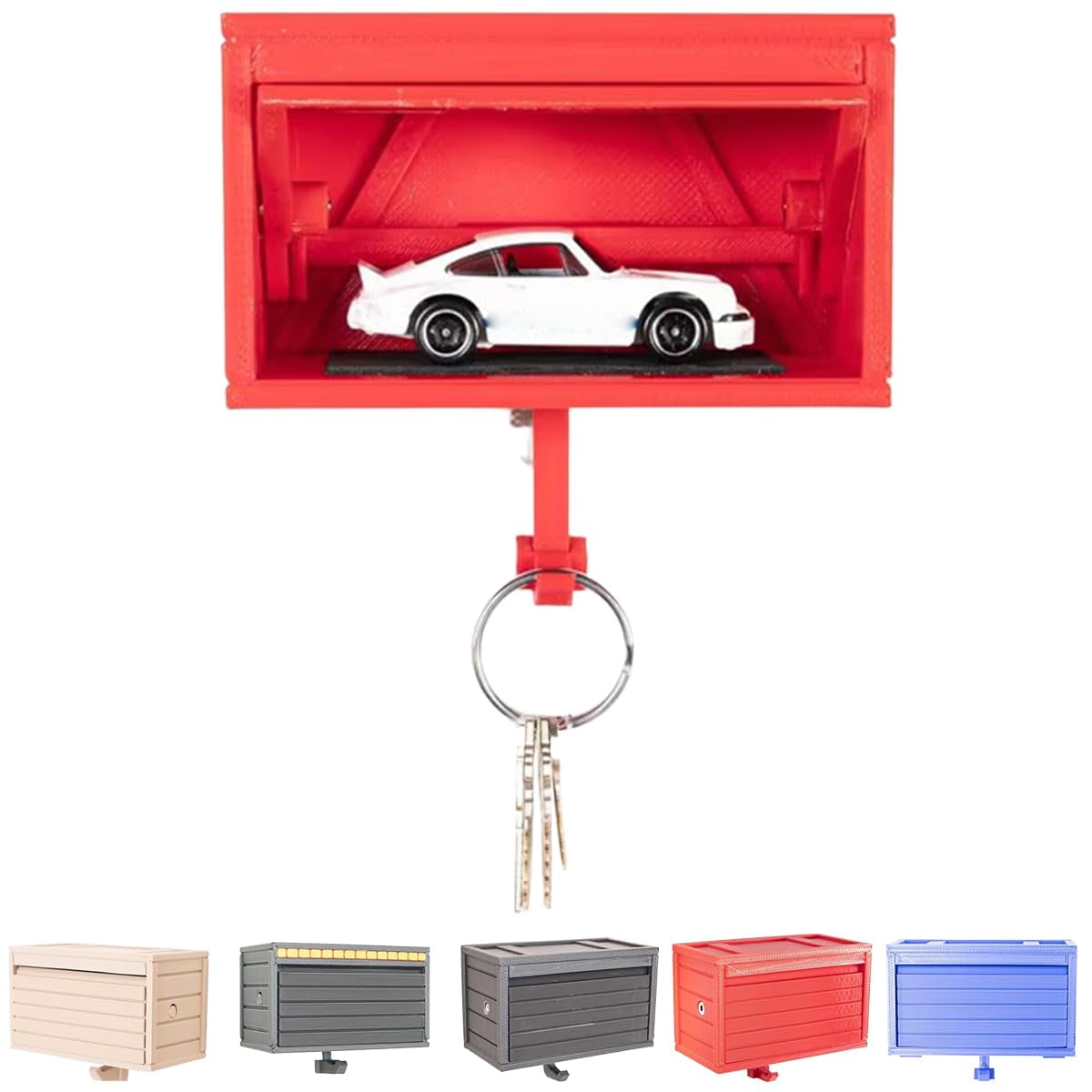 Car Garage Key Holder With Opening Door,Key Holder for Wall,3D Printed ...
