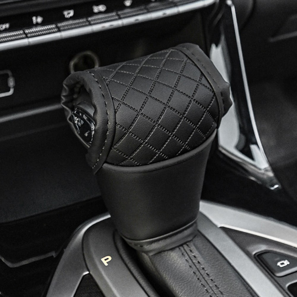 Car Gear Shift Cover Pu Leather Shift Lever Cover Gearbox Shifter Knob Protector - Walmart.com