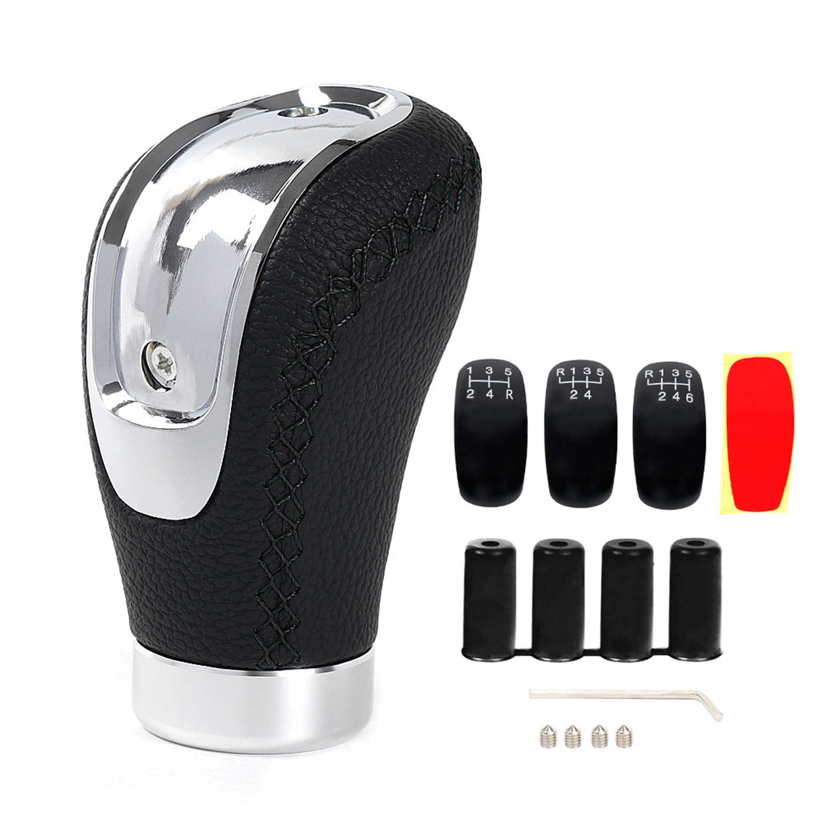Car Gear Shifter Knob 5/6 Speed Manual Transmission Handle Leather ...