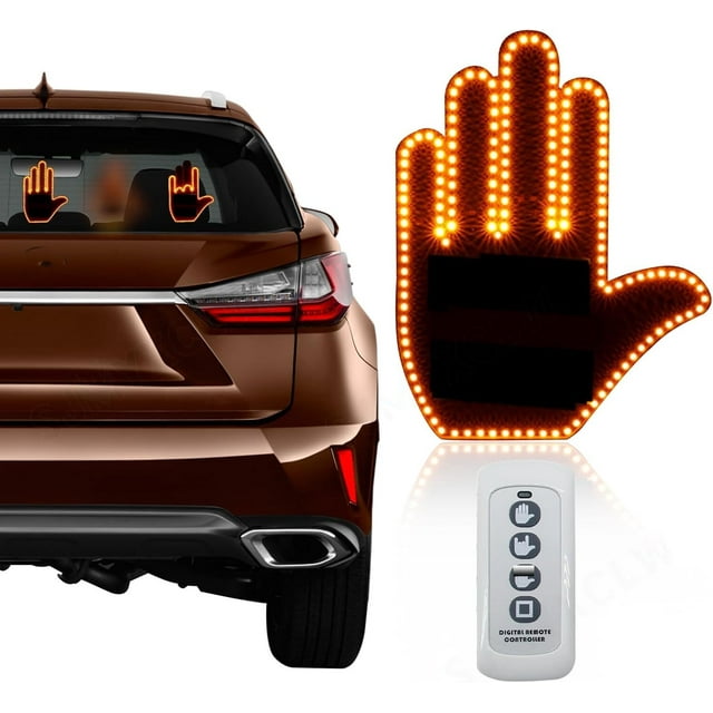 Car Gesture Light with Remote 3 Mode - LED Hand Finger Light, Car Stuff ...