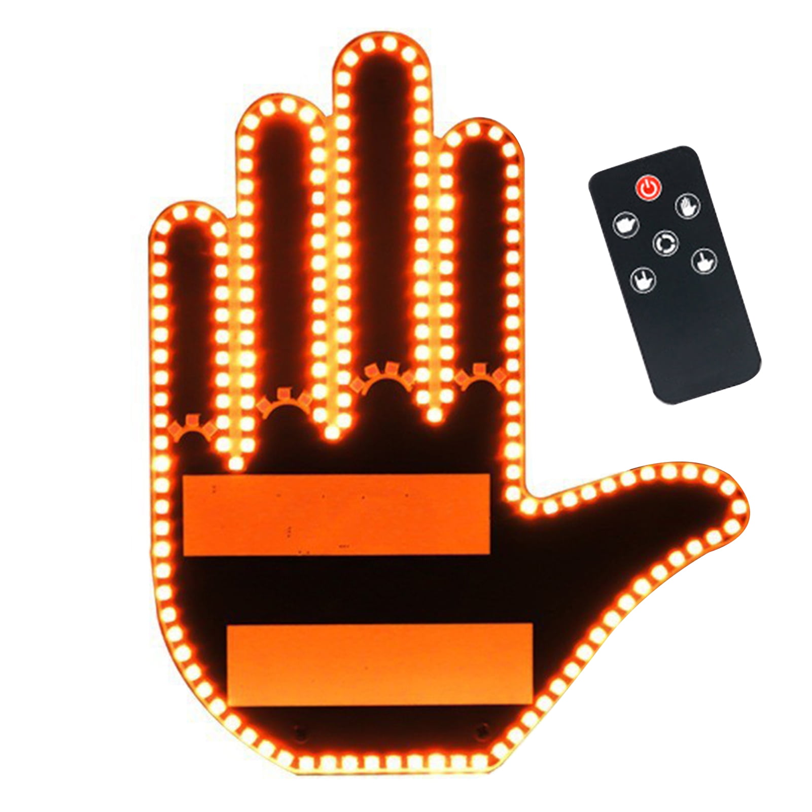 Car Gesture Tail Light LED Indicator with Remote Control Easy Install Back Window Sign Battery ...