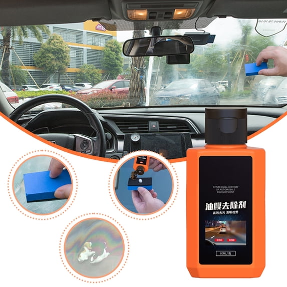 Car Glass Oil Film Remover Powerful Windshield Cleaner Cream for Long ...