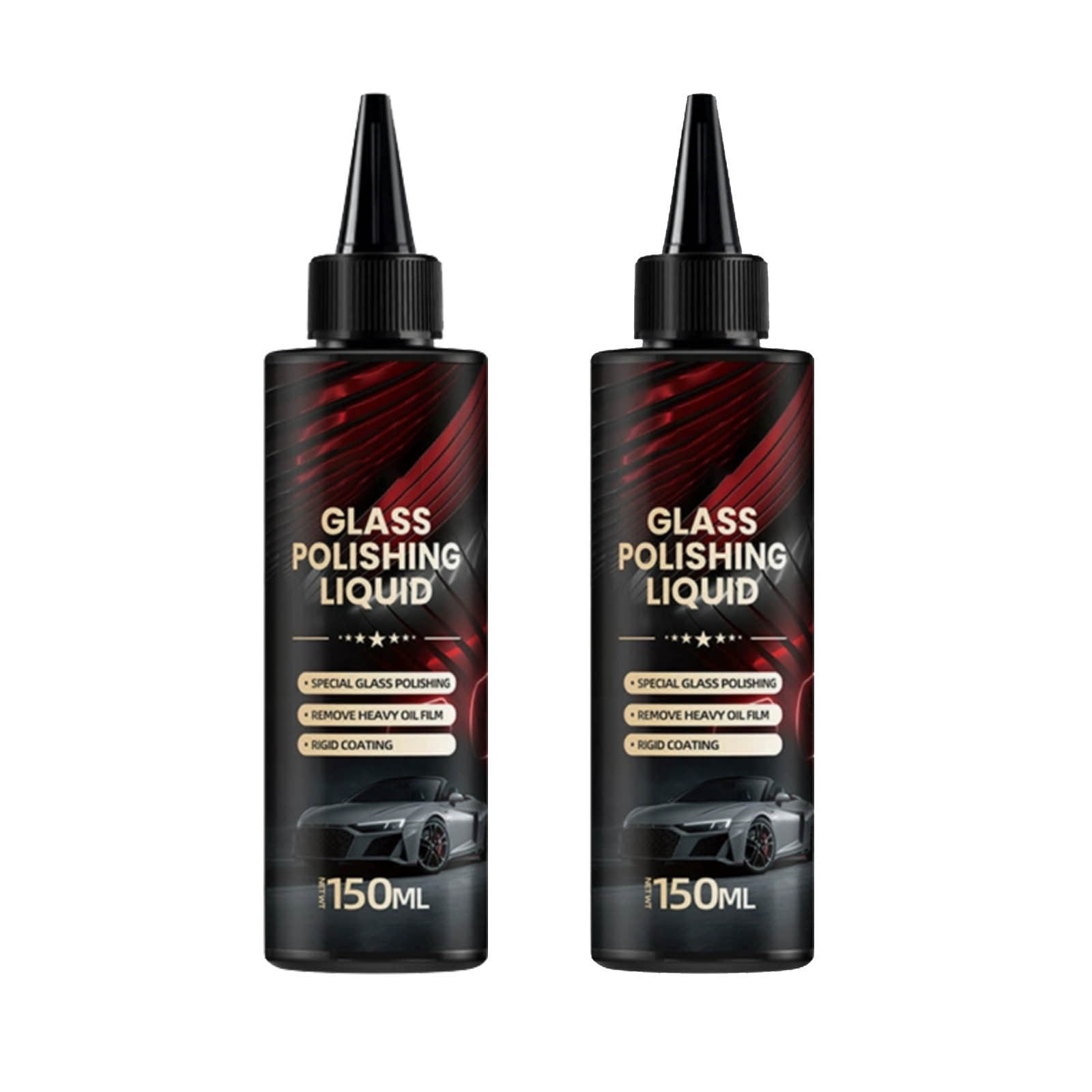 Car Glass Polish Kit 2 Pack 10.1oz Bottles Removes Scratches Water ...
