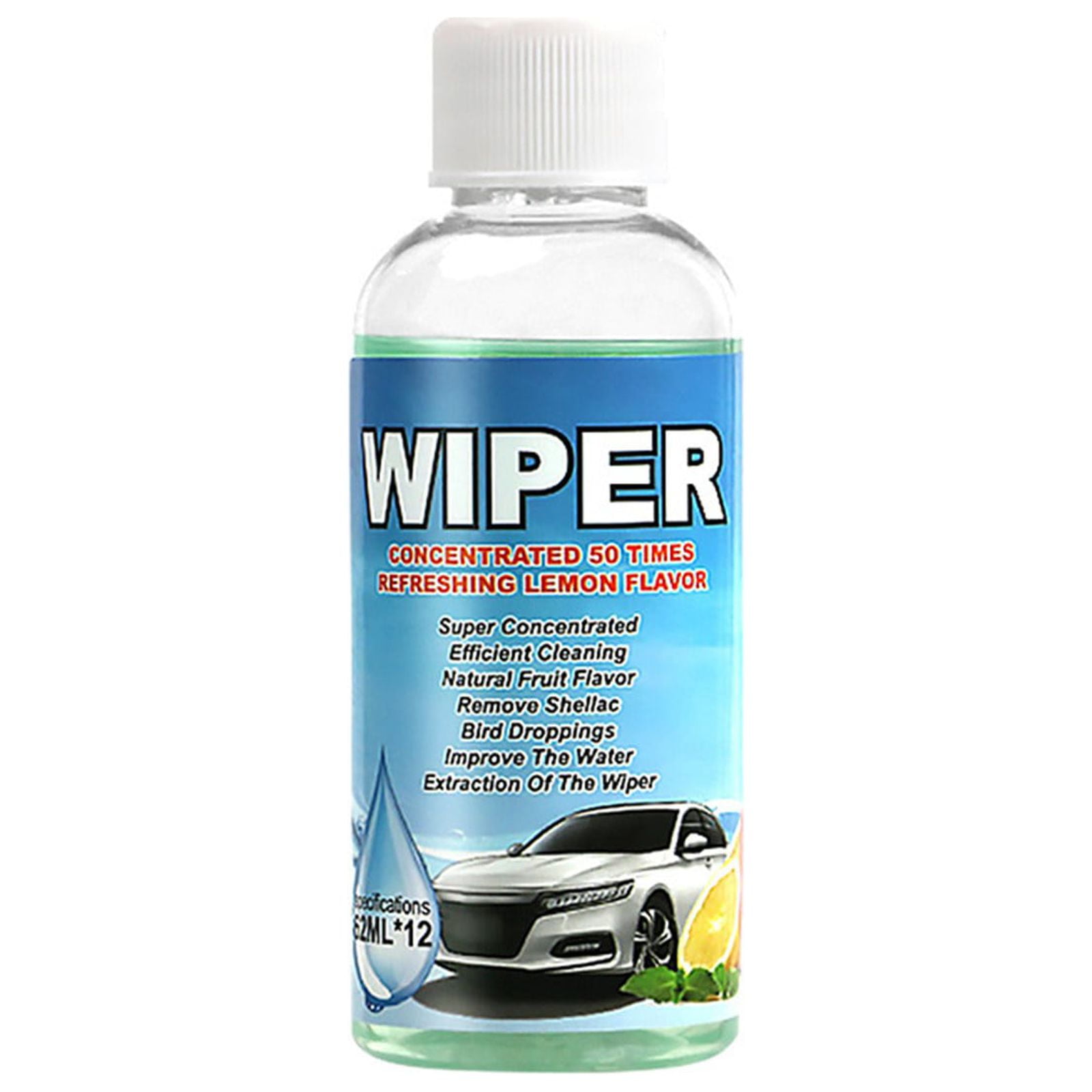 Car Glass Washer Fluid Concentrated Wiper Cleaning Solution For Windshield Decontamination 62Ml ...