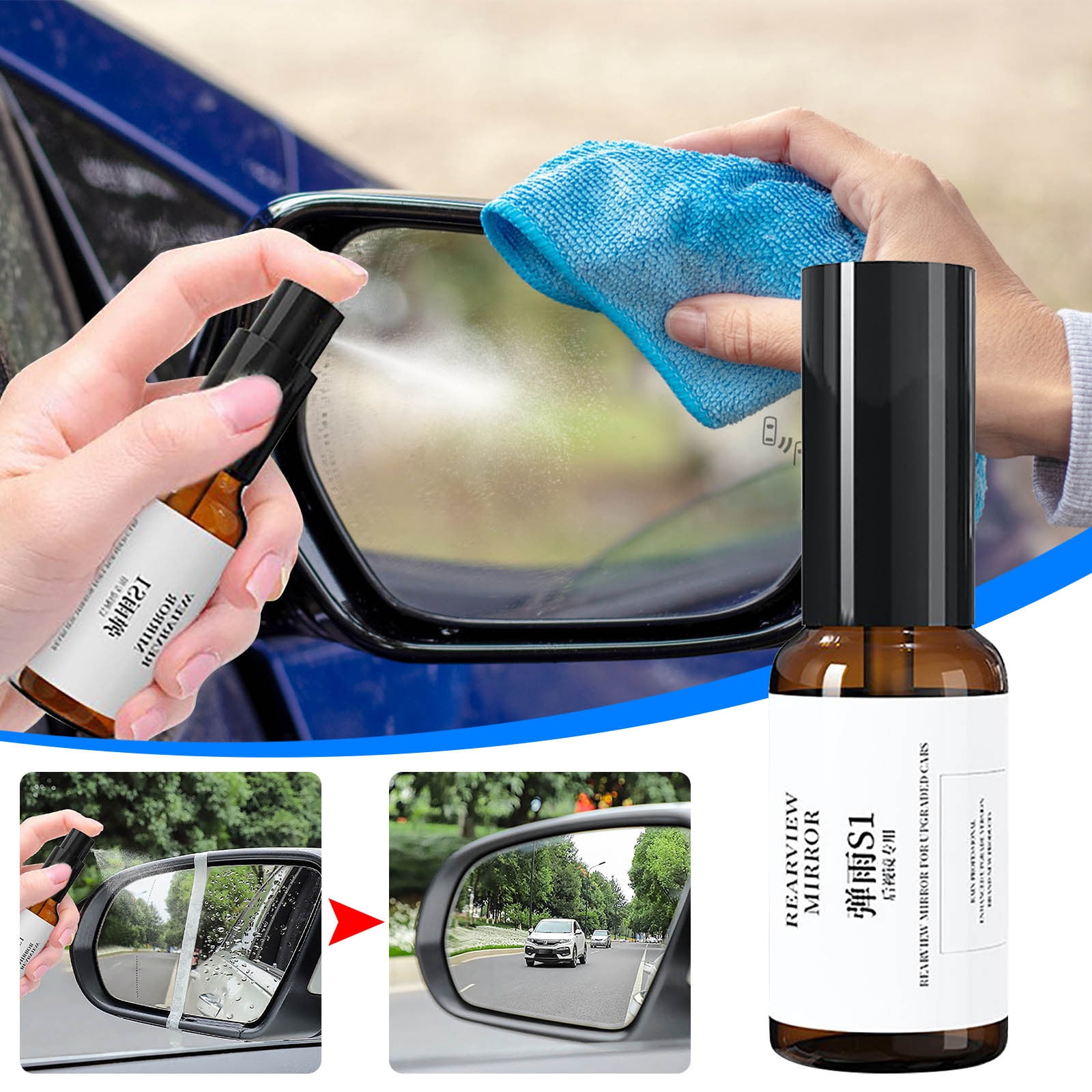 Car Glass Waterproof Coating Agent 30ml, Car Windshield Spray Water ...