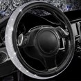 Car-Grand Bling diamond rhinestones leather steering wheel cover ...