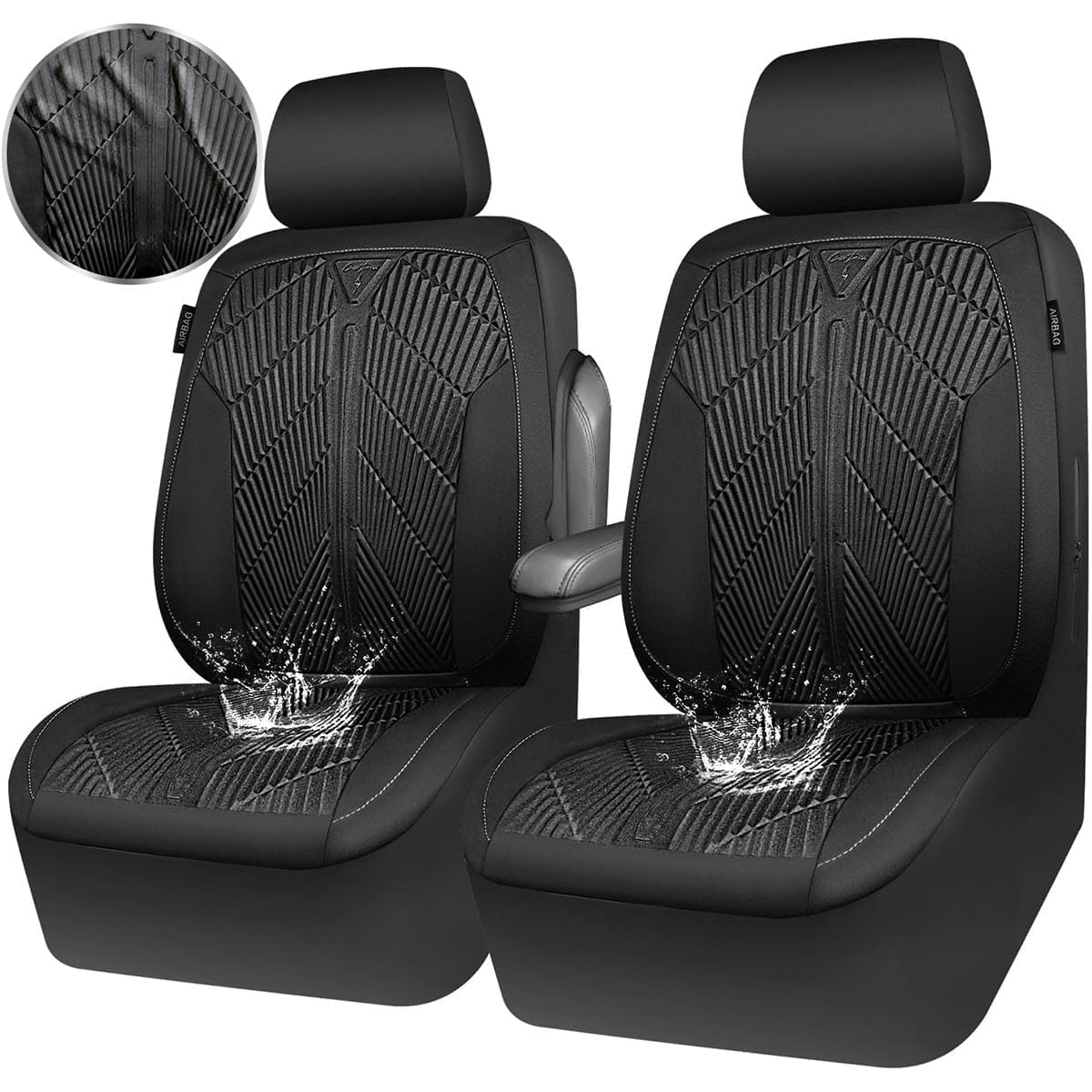 CAR GRAND neoprene waterproof car seat covers front pair wet suit all ...